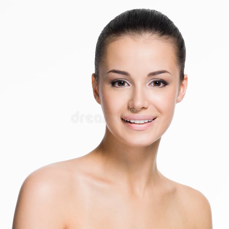 Beautiful Face of Smiling Woman Stock Image - Image of portrait ...