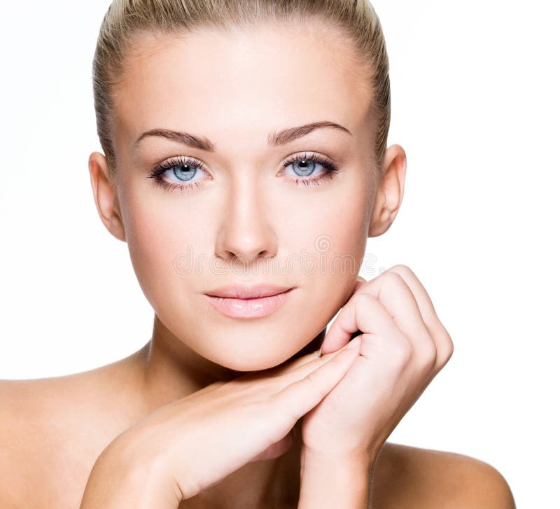 Beautiful Face Of A Young Caucasian Woman Stock Image Image Of Head