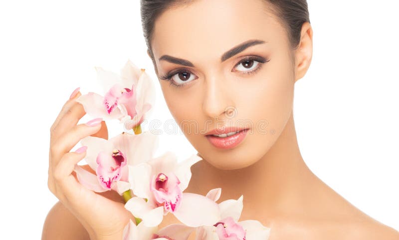 Beautiful Face Of Young And Healthy Woman Spa Cosmetology And