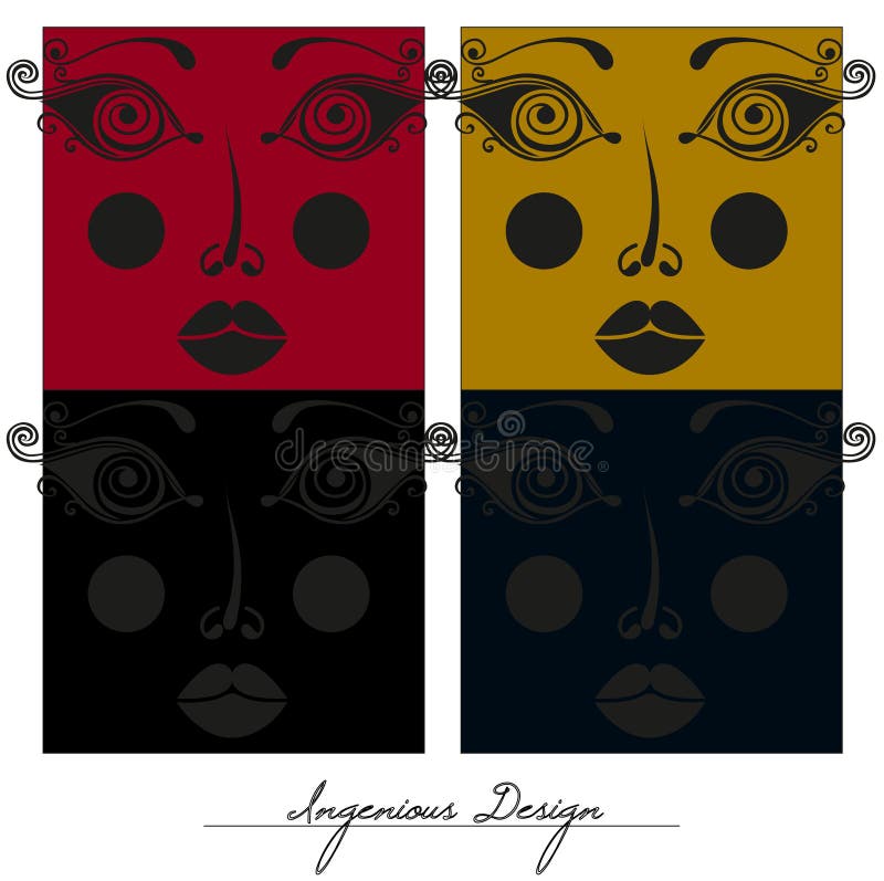 Beautiful Faces, Creative Design. Stock Vector - Illustration of people ...