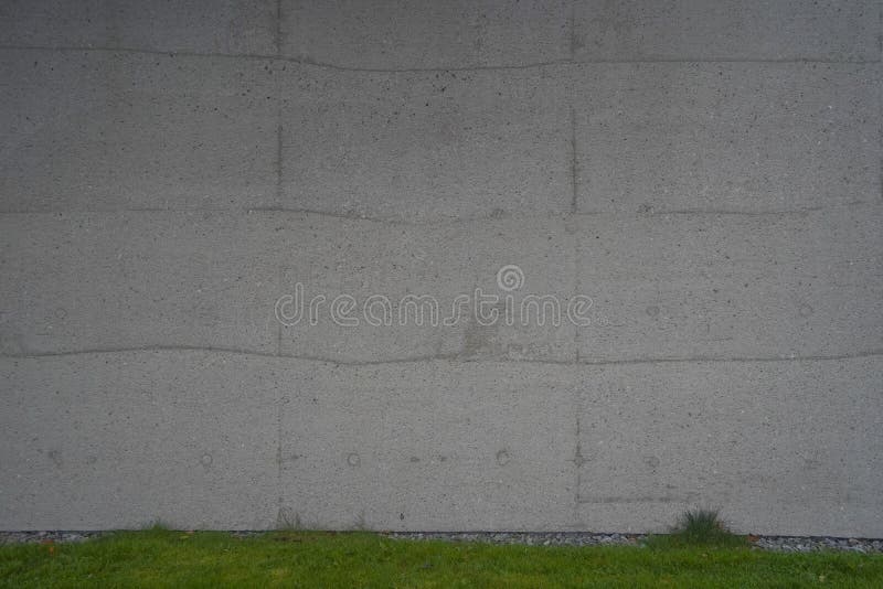 Beautiful Fair-faced Concrete with a Wave Shape and Grass Stock Image ...
