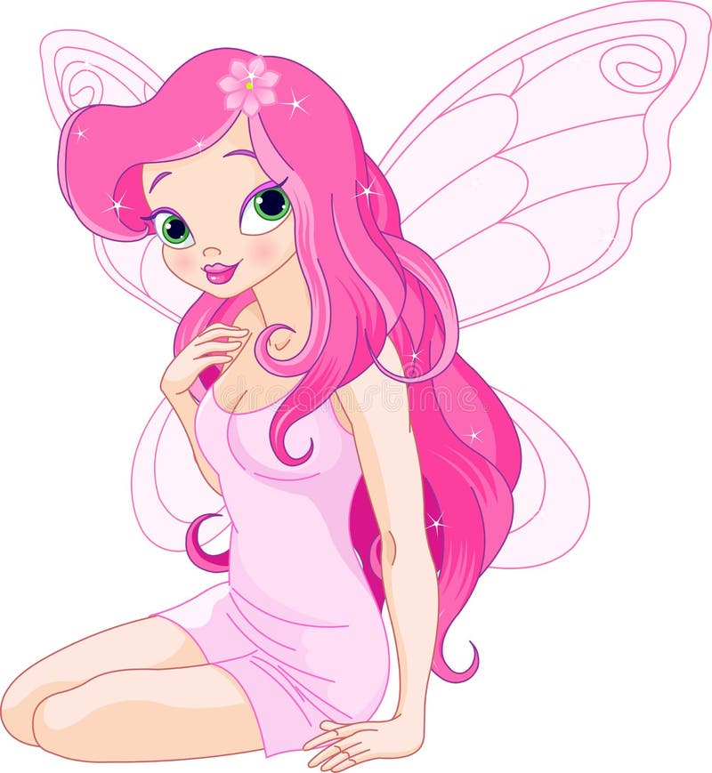 Flaying Pink Fairy Stock Vector Illustration Of Tale 39175725