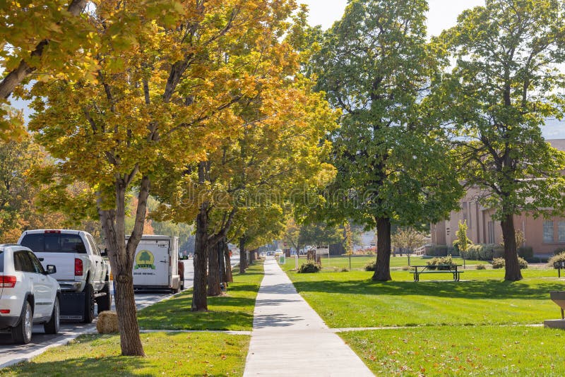 Beautiful Fall Color Around the Parowan Town Editorial Stock Photo ...