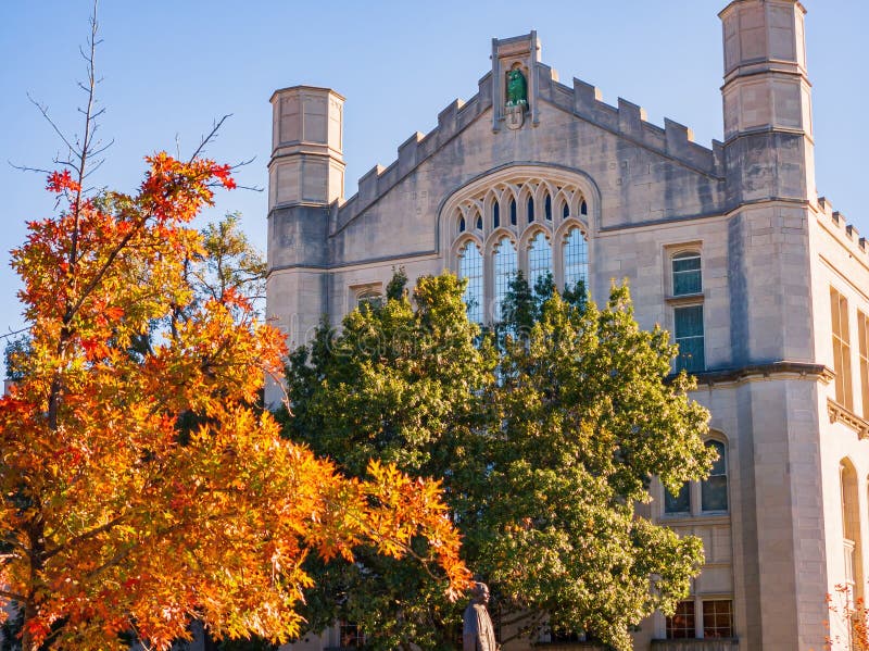 Beautiful Fall Color View of the Campus of Univeristy of Oklahoma ...