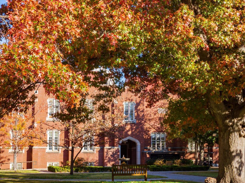 Beautiful Fall Color View of the Campus of Univeristy of Oklahoma ...