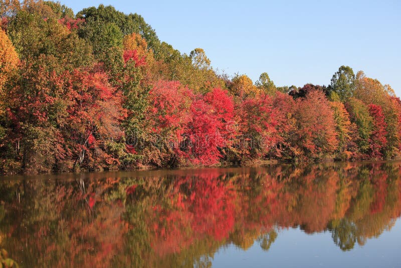 Beautiful fall lake stock image. Image of water, foliage - 6859219