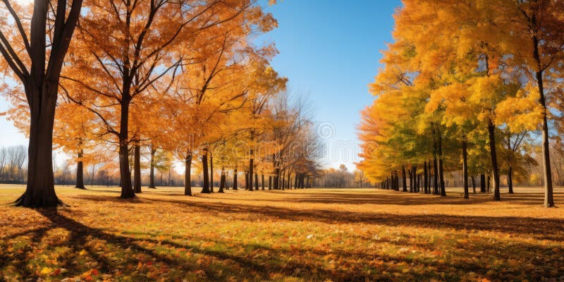 Beautiful Fall Landscape Showing Trees with Autumn Colors - AI ...