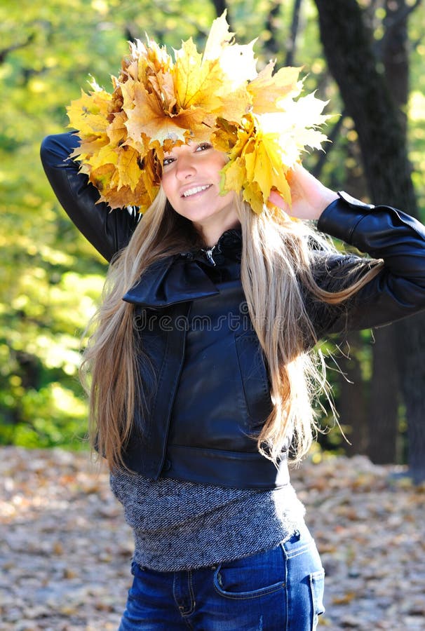Beautiful fall women stock photo. Image of crown, color - 21795658