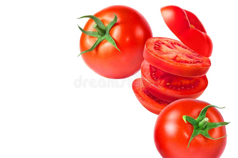 Beautiful Falling Ripe Tomatoes Stock Image - Image of tomato, shiny ...