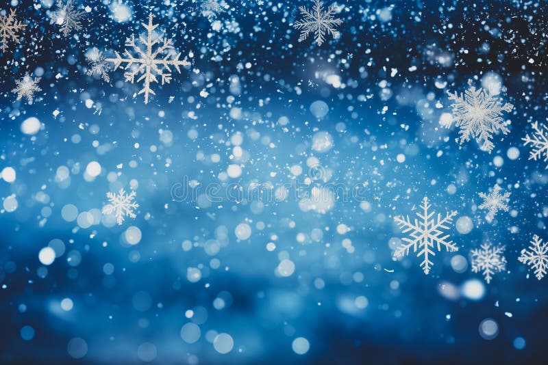 Beautiful Falling Snowflakes Wallpaper Stock Illustration ...