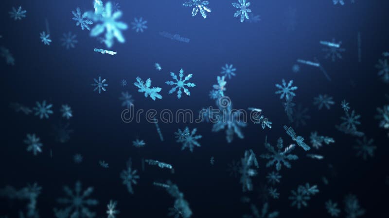 Beautiful Falling Snowflakes in Winter Animation Loop Stock Video ...