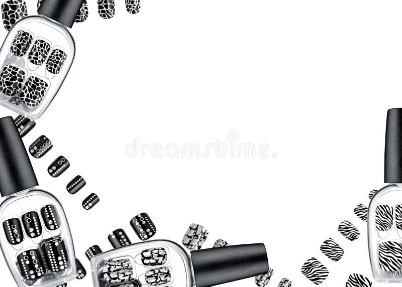 Beautiful False Nails, Nail Polish Sample, Frame For Text Stock ...