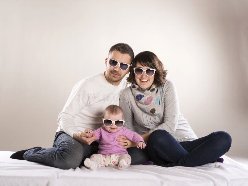 Small family stock photo. Image of parents, small, casual - 29760644