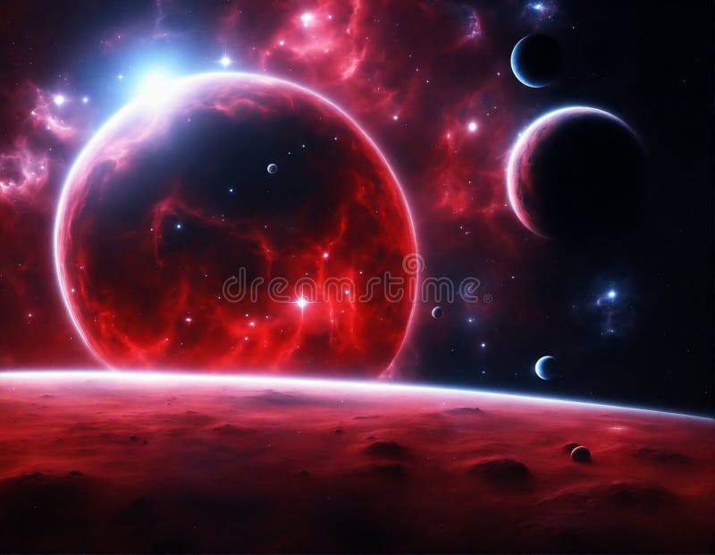 Beautiful Fantastic Space, Nebula, Stars and Planets in Deep Galaxy ...