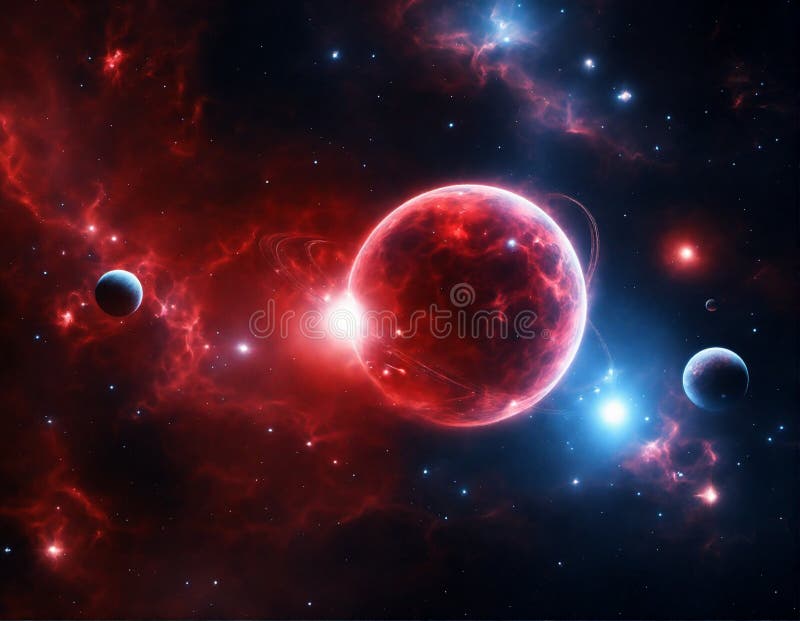 Beautiful Fantastic Space, Nebula, Stars and Planets in Deep Galaxy ...