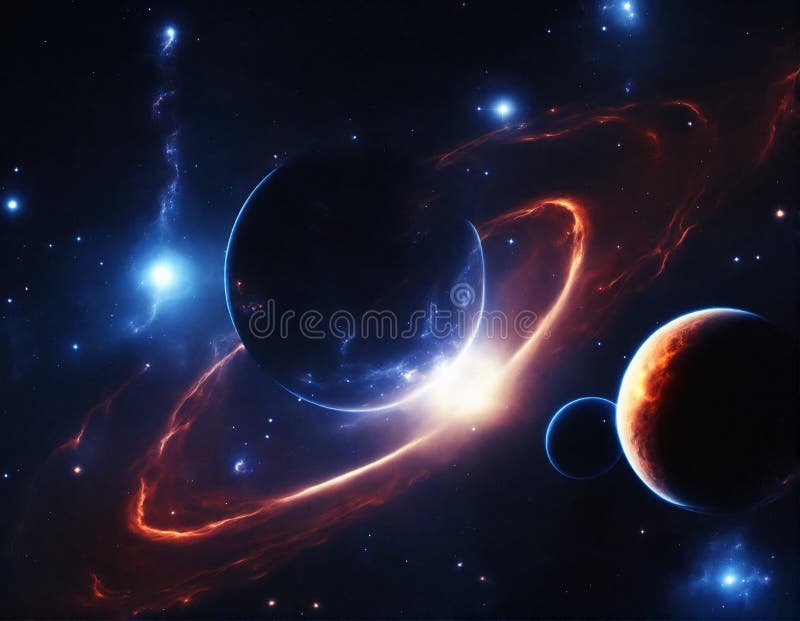 Beautiful Fantastic Space, Nebula, Stars and Planets in Deep Galaxy ...