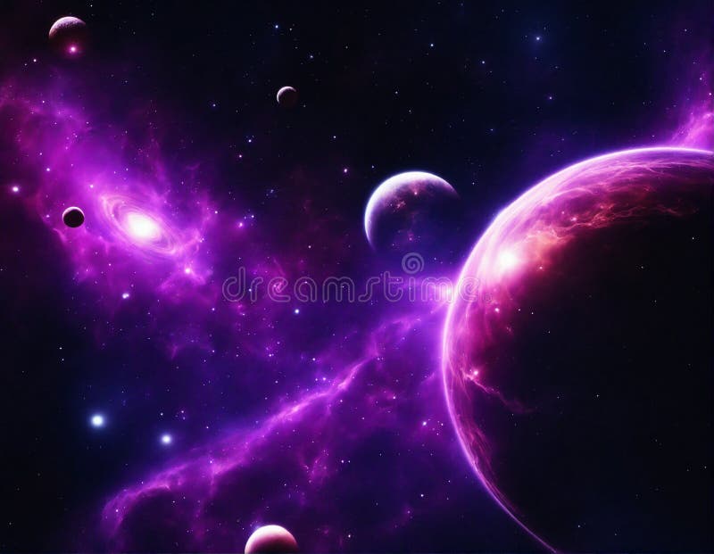 Beautiful Fantastic Space, Nebula, Stars and Planets in Deep Galaxy ...