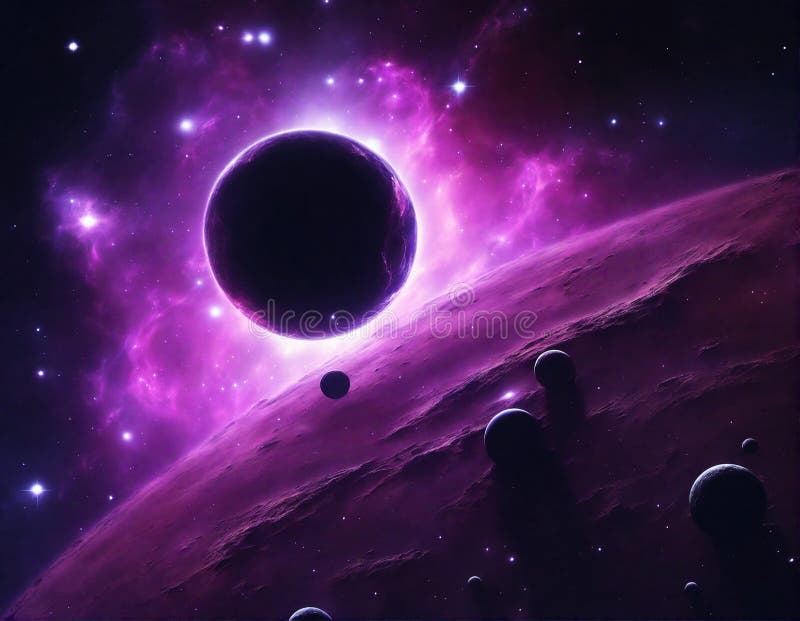 Beautiful Fantastic Space, Nebula, Stars and Planets in Deep Galaxy ...