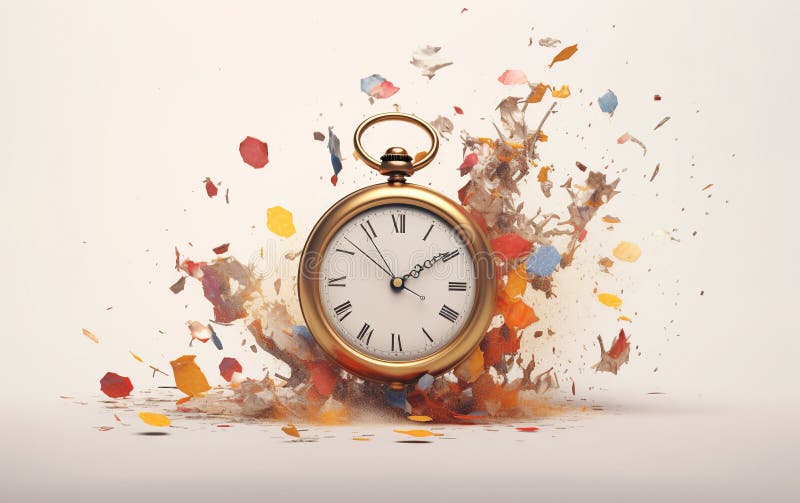 A Beautiful Fantasy Analog Alarm Watch Dial on White Background ...