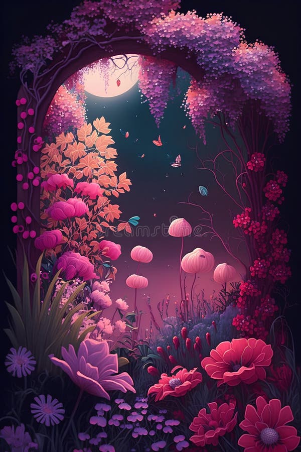 Beautiful Fantasy Landscape with Magic Forest and Lake. Vector ... Beautiful Fantasy Landscape with Magic Forest and Lake. Vector ...