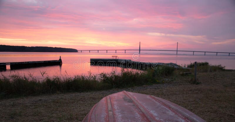 Faro Bridge. Cable-stayed Bridge that Connect the Islands of Falster ...