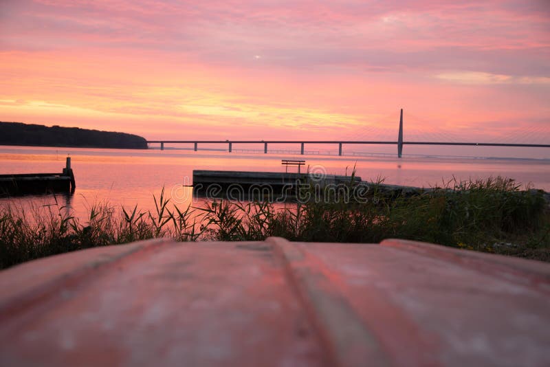 Faro Bridge. Cable-stayed Bridge that Connect the Islands of Falster ...