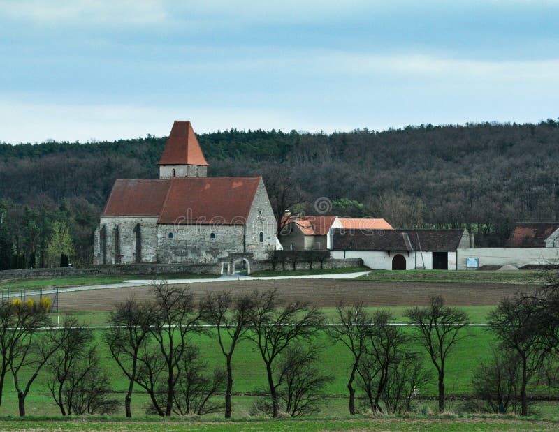 Beautiful Farm in the Valley Stock Image - Image of colorful, tree ...