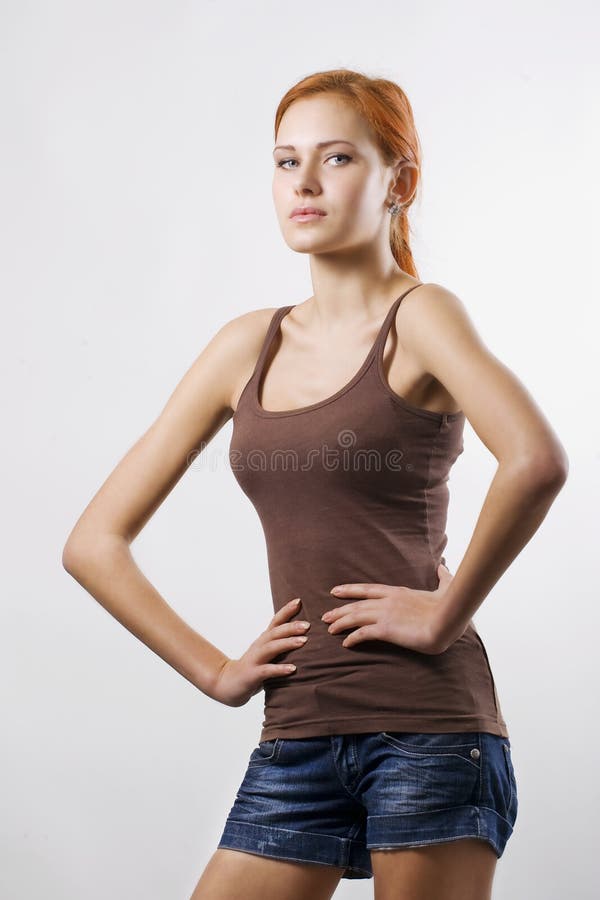 Beautiful Fashion Model Posing Stock Image - Image of breast, clothing ...