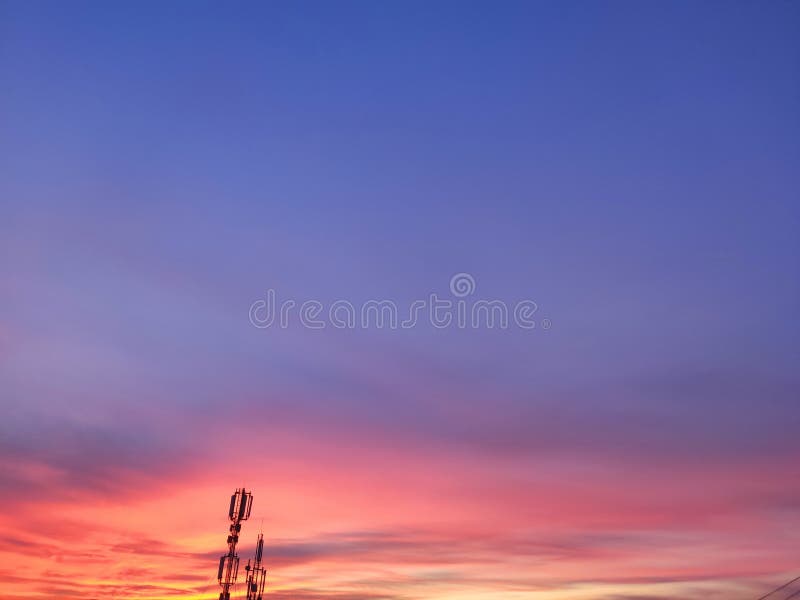 Beautiful Fat Sky at Sunset of the Day Stock Image - Image of clouds ...
