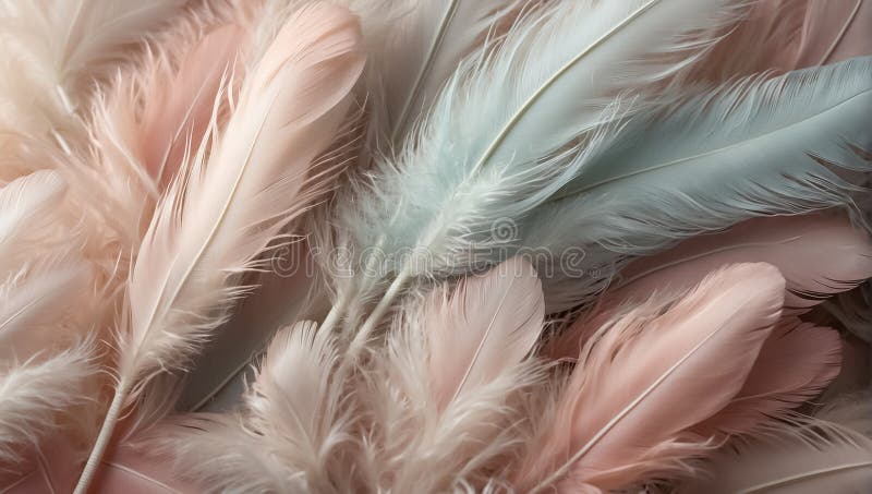 Beautiful Feathers Closeup Background Stock Illustration - Illustration ...