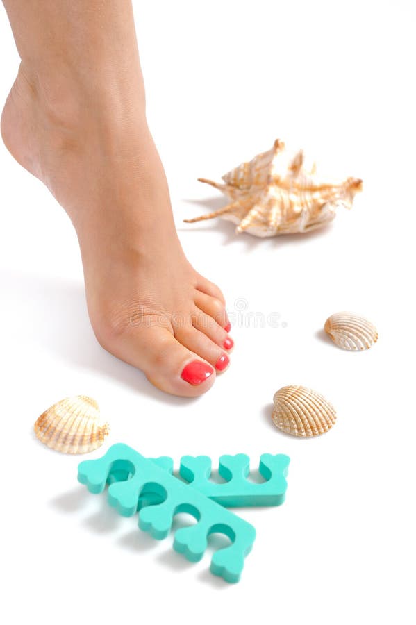 Beautiful Feet with Perfect Spa Pedicure Stock Image - Image of closeup ...