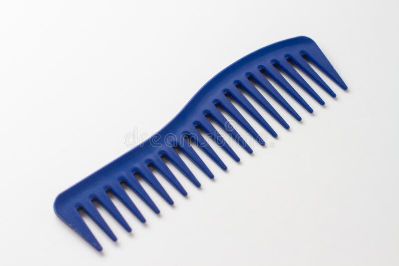 Beautiful Female Blue Hair Comb on a White Background Stock Image ...