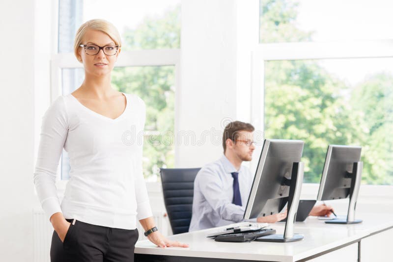Beautiful Female Ceo Keeping Everything Under Control in the Office ...
