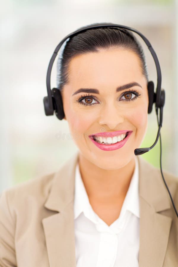 Customer support operator stock photo. Image of portrait - 34016908