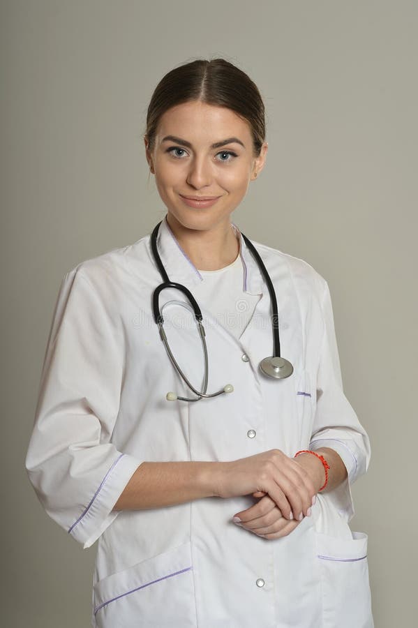 Beautiful Female doctor stock photo. Image of standing - 80245046