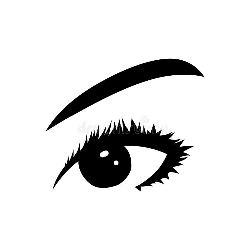 Beautiful female eye stock vector. Illustration of look - 131826586