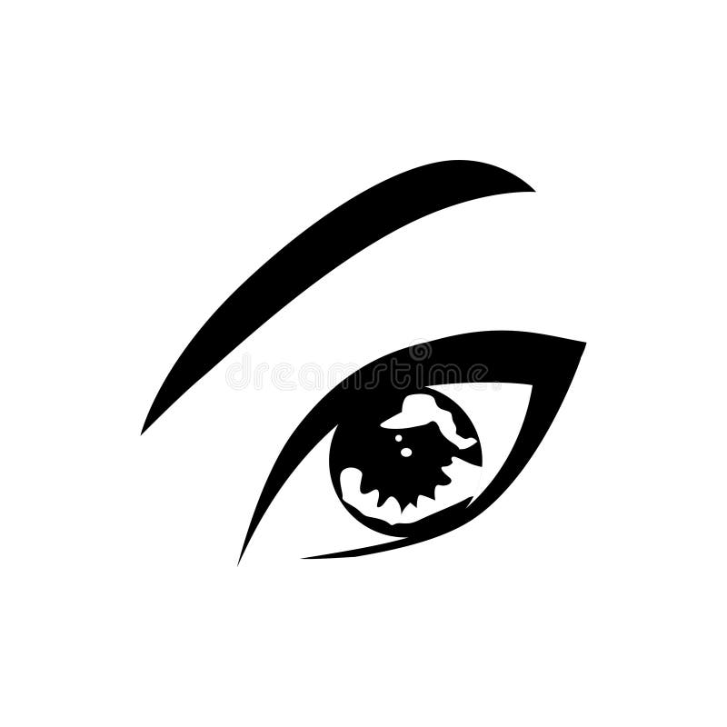 Beautiful female eye stock vector. Illustration of care - 131826844