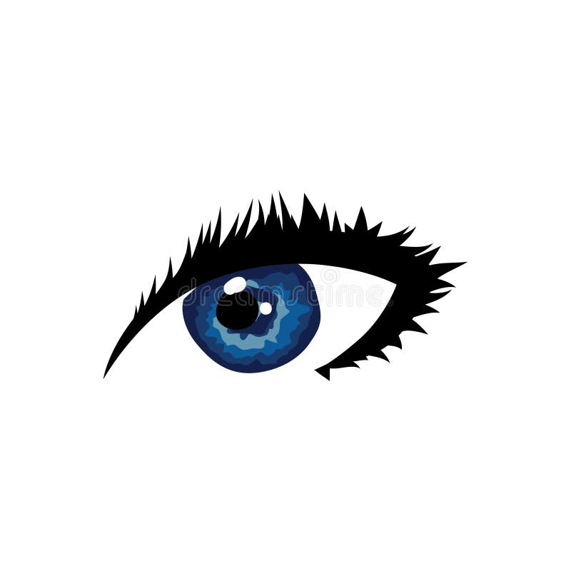 Beautiful female eye stock vector. Illustration of eyesight - 131827013
