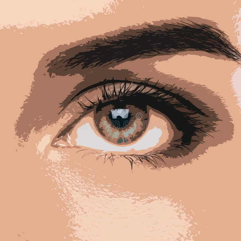 Beautiful Female Eye with Creative Comics Effect Stock Image - Image of ...