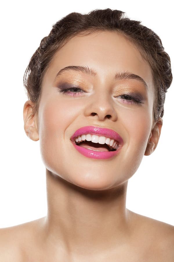 Beautiful female face stock image. Image of leisure, cosmetics - 6863447