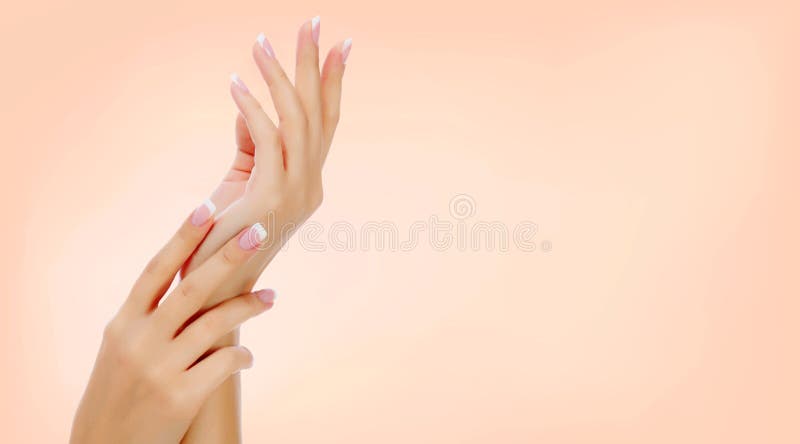 Beautiful Female Hands, Closeup Shot Stock Image - Image of fingernail ...