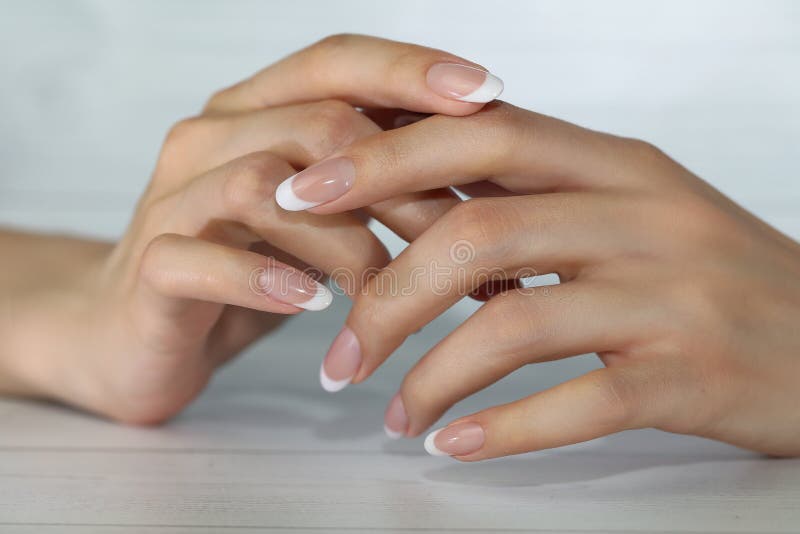 Beautiful Female Hands. Beautiful Hands with Perfect Nails Stock Photo ...