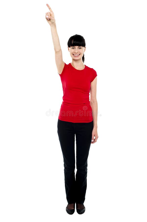 Beautiful Female Model with Hands in Jeans Pocket Stock Photo - Image ...