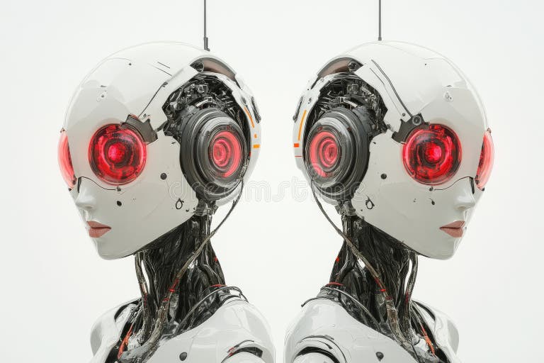A Beautiful Female Robot Created with Generative AI Stock Photo - Image ...