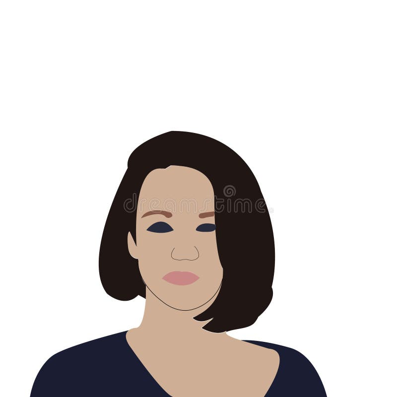Beautiful Female Vector Portrait Art Stock Vector - Illustration of ...