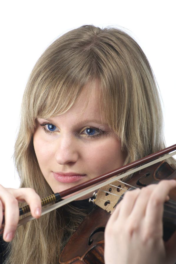 Beautiful female violinist stock image. Image of musician - 12205409