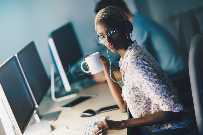 Female Programmer Working On IT Project Stock Photo - Image of digital ... Female Programmer Working On IT Project Stock Photo - Image of digital ...