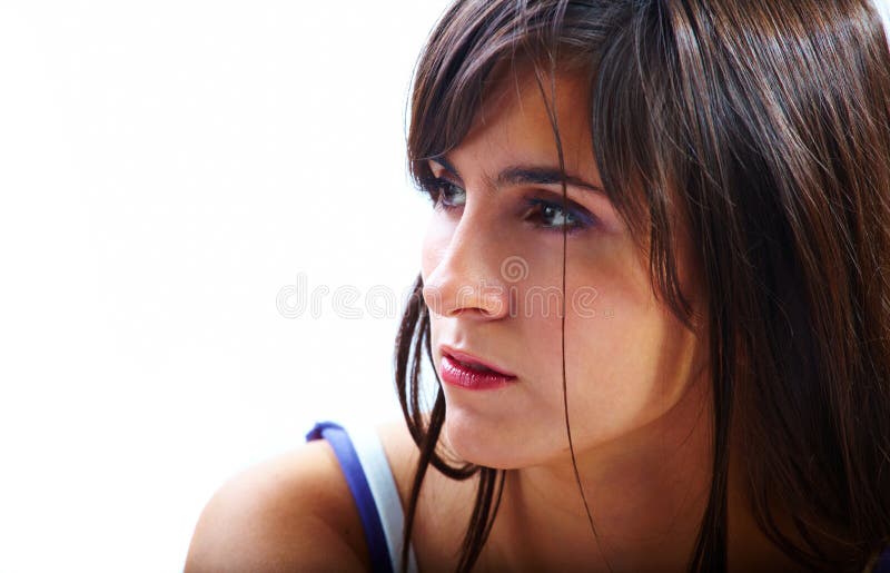 Beautiful feminine face stock photo. Image of makeup, clean - 8619418