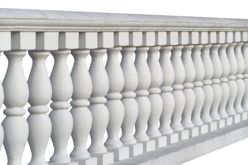 Beautiful fence on white stock image. Image of stone - 212420697