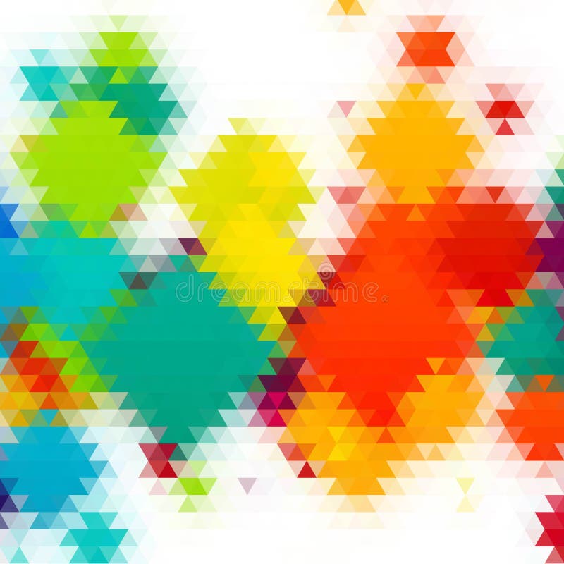 Beautiful Festive Background. Bright Colorful Triangles. Vector Design ...